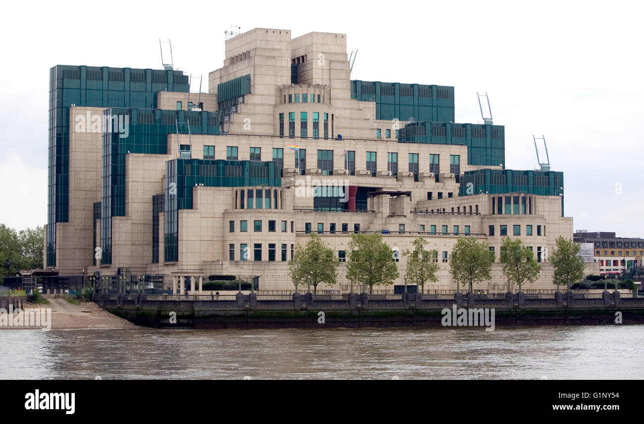 London, UK. 17th May, 2016. The Rainbow Flag flies alongside the Union ...