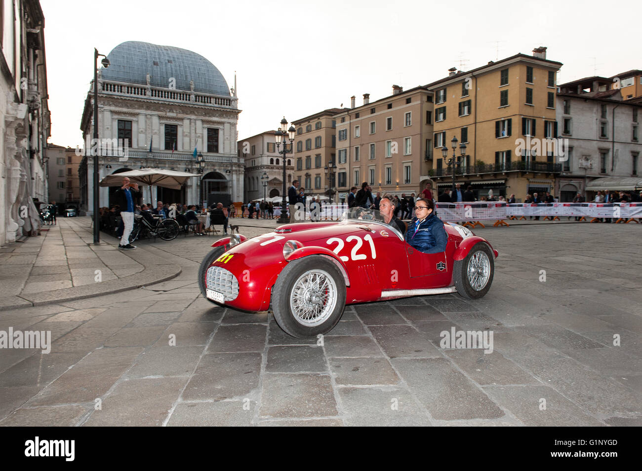 Brescia, Italy. 17th May, 2016. A red Ermini 1100 Sport, built in 1951 ...