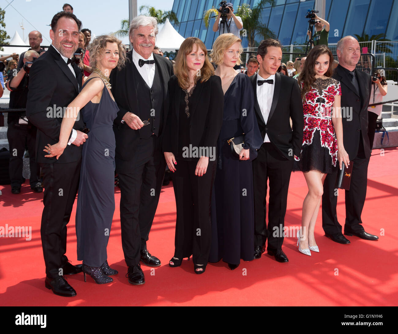 Cannes, France. 15th May, 2016. Thomas Loibl, Lucy Russell, Peter ...