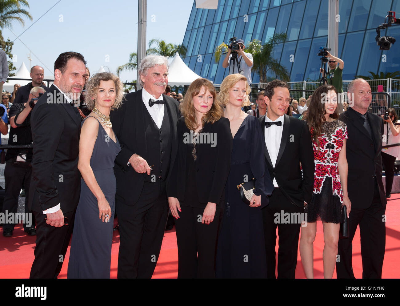 Cannes, France. 15th May, 2016. Thomas Loibl, Lucy Russell, Peter ...