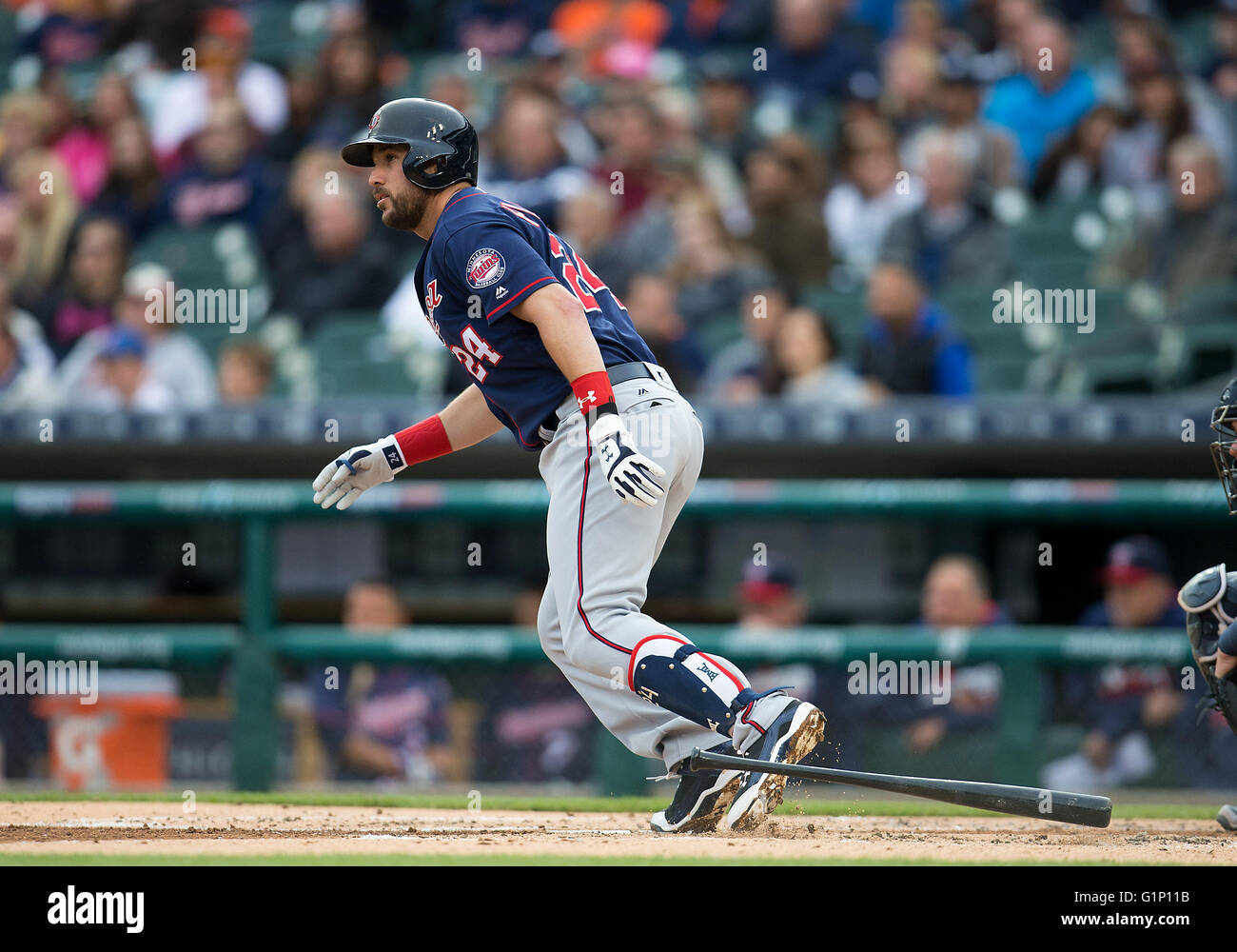 Detroit, Michigan, USA. 17th May, 2016. Minnesota Twins infielder ...