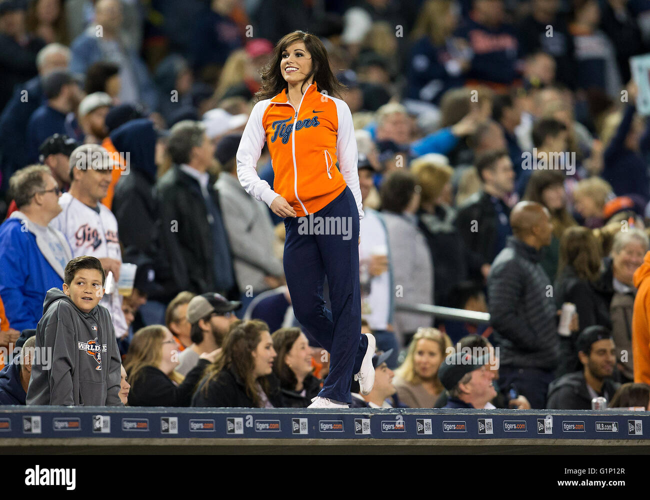 Detroit, Michigan, USA. 17th May, 2016. Detroit Tiger Energy Squad ...