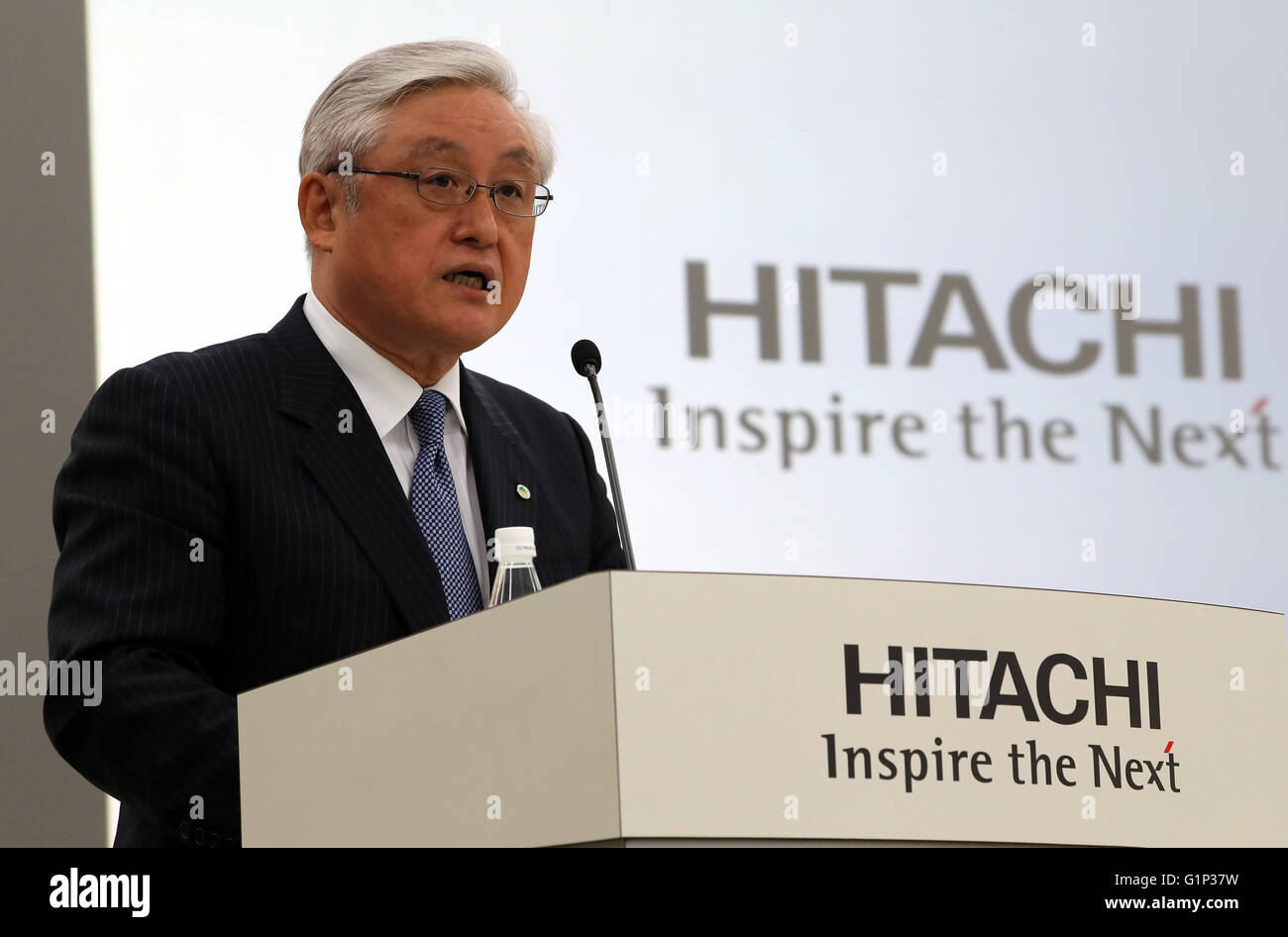 Tokyo, Japan. 18th May, 2016. Toshiaki Higashihara, president of ...