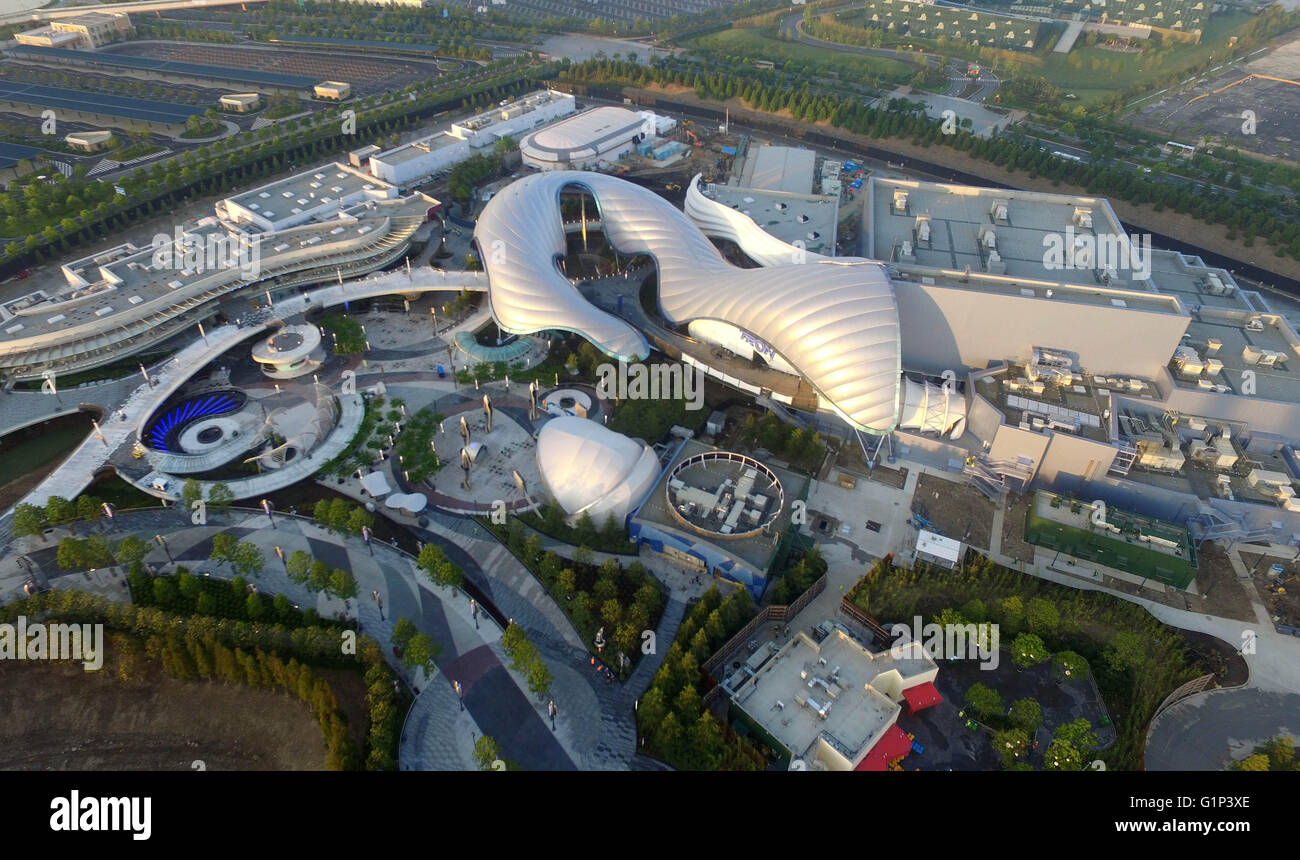 Shanghai, Asia's biggest Disneyland. 16th June, 2016. Aerial photo ...