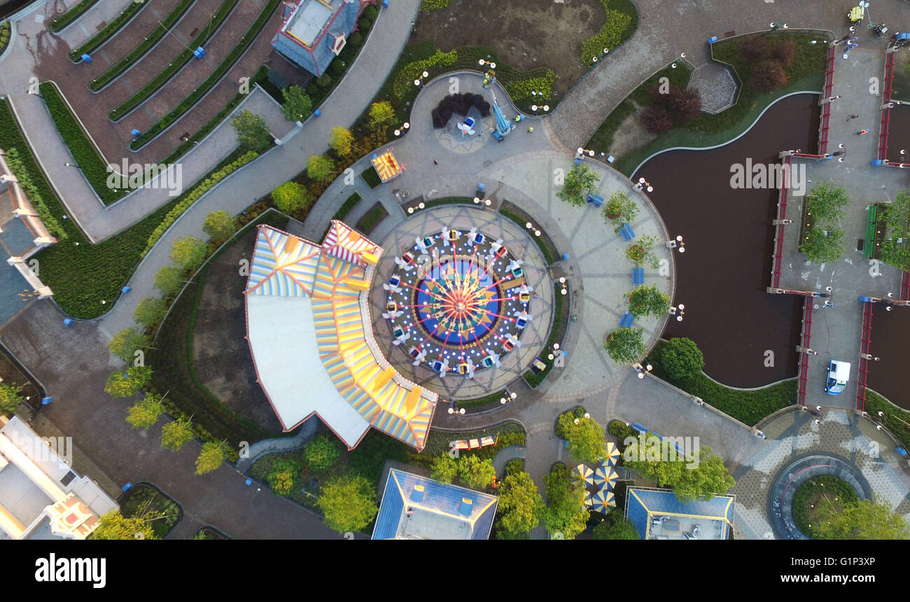 Shanghai, Asia's biggest Disneyland. 16th June, 2016. Aerial photo ...