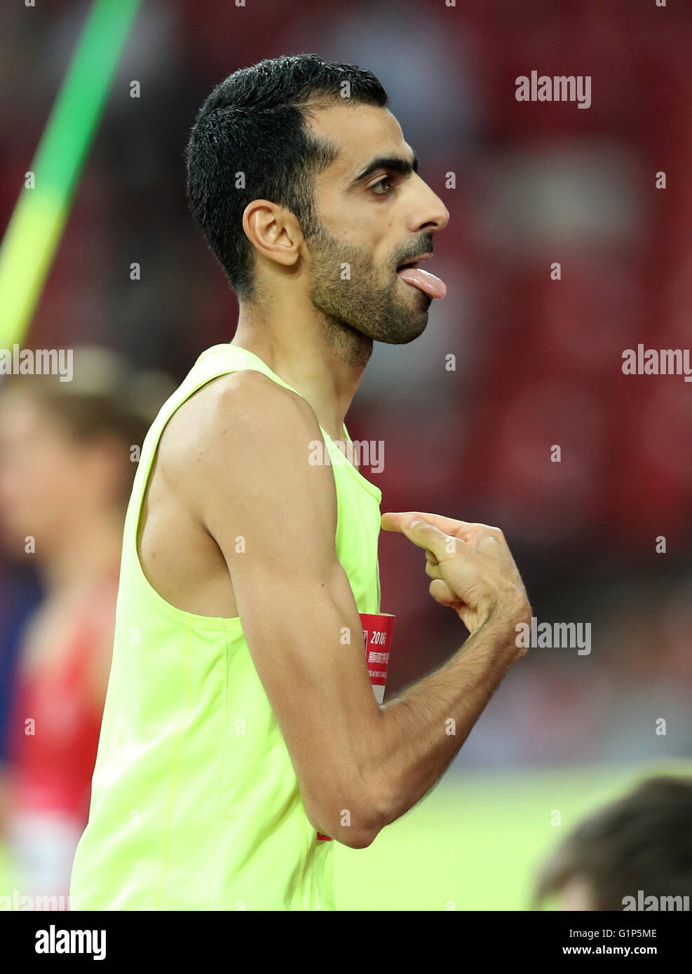 Beijing, China. 18th May, 2016. Majd Eddin Ghazal of Syria celebrates ...