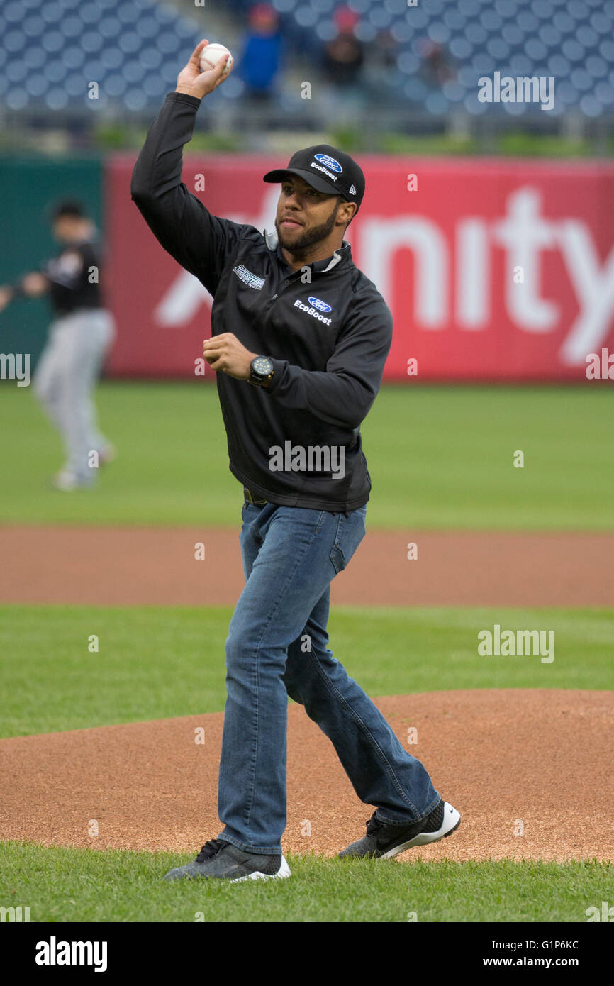 Philadelphia, Pennsylvania, USA. 17th May, 2016. Nascar driver Darrell ...