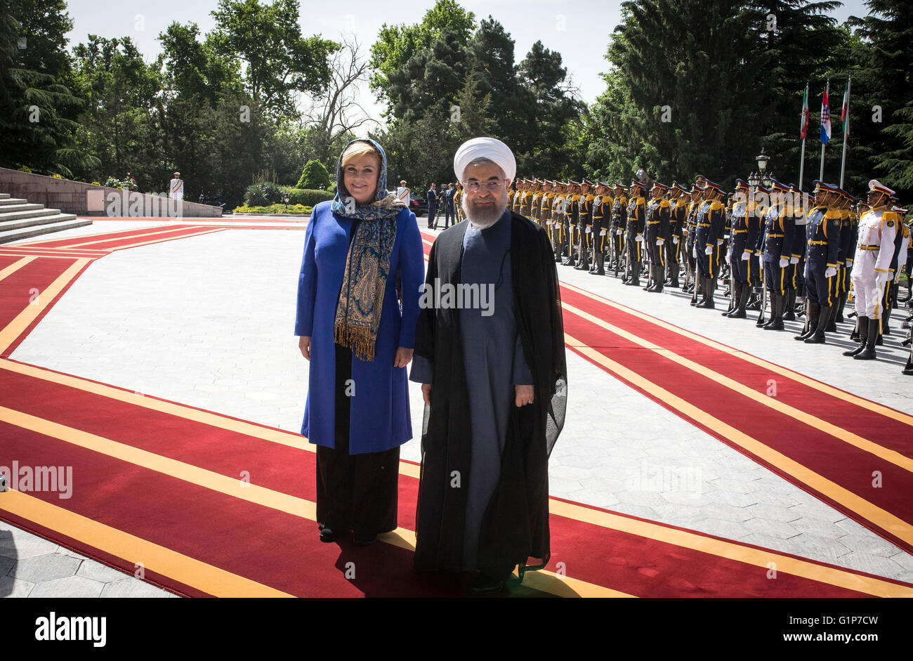Tehran, Iran. 18th May, 2016. Croatian President Kolinda Grabar ...