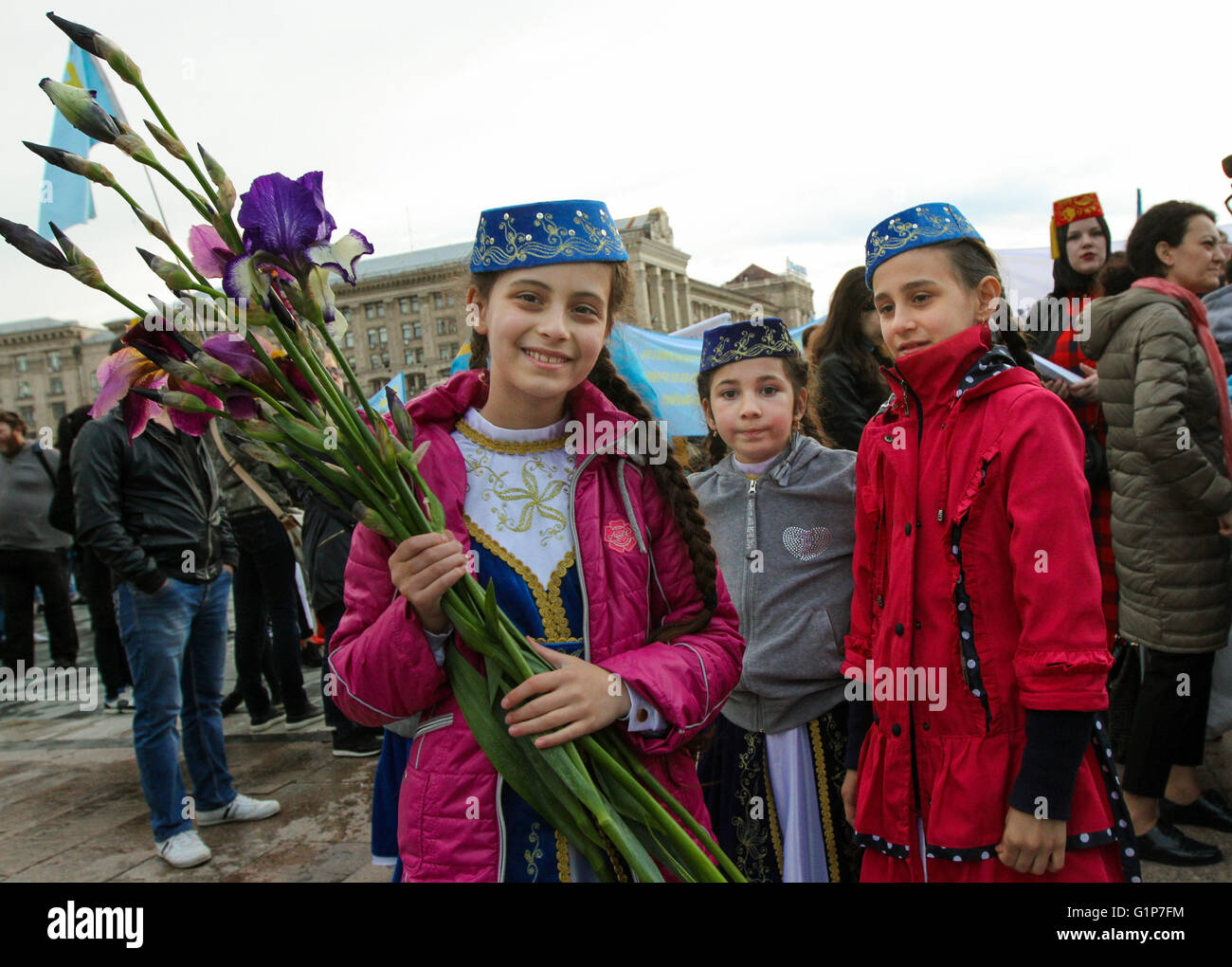 Kiev, Ukraine. 18th May, 2016. Crimean Tatars mark the 72nd anniversary ...