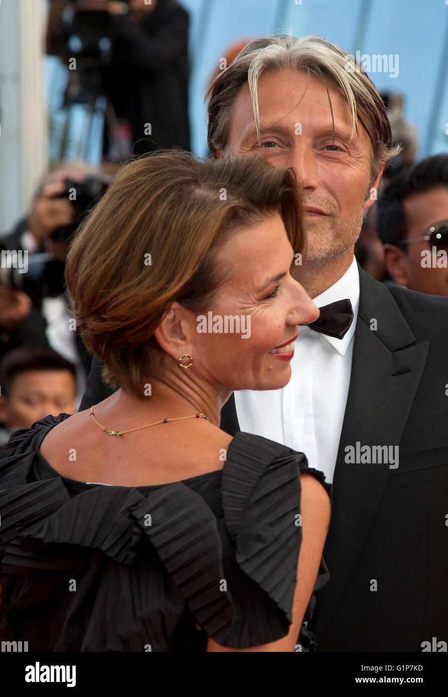 Cannes, France. 18th May, 2016. Mads Mikkelsen and his wife Hanne ...