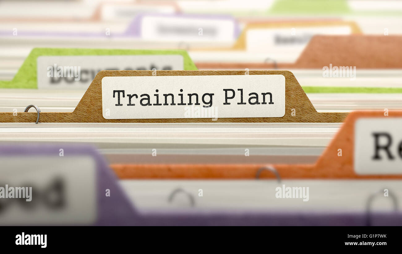 Training Plan Concept on Folder Register Stock Photo - Alamy