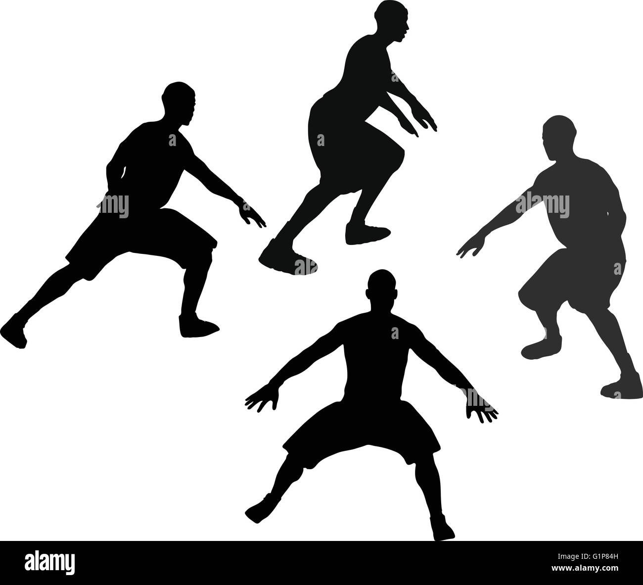 Clipart Basketball Player Defense