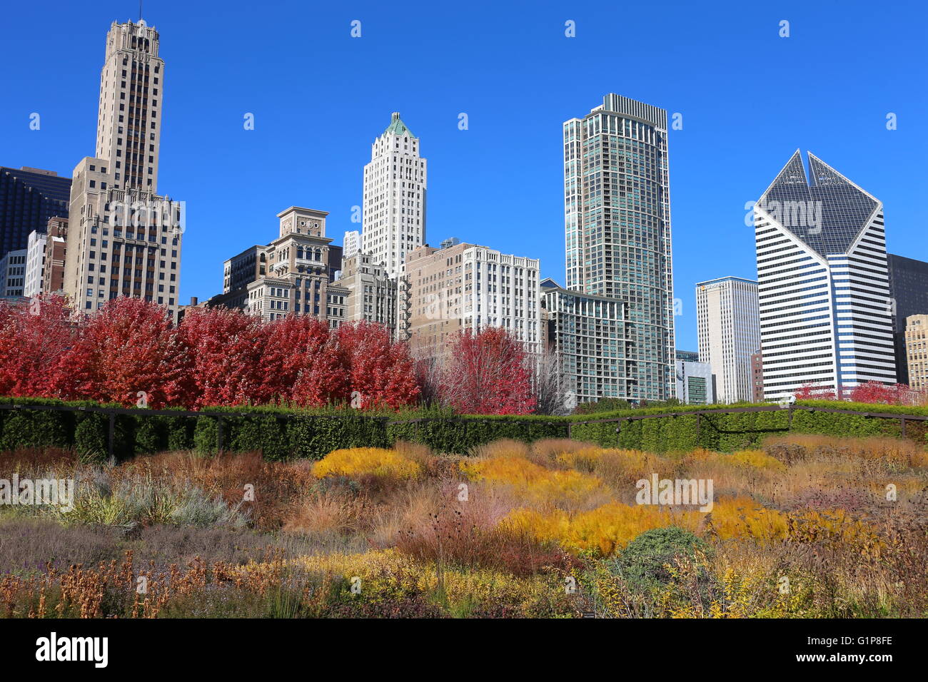 Chicago skyline autumn hi-res stock photography and images - Alamy