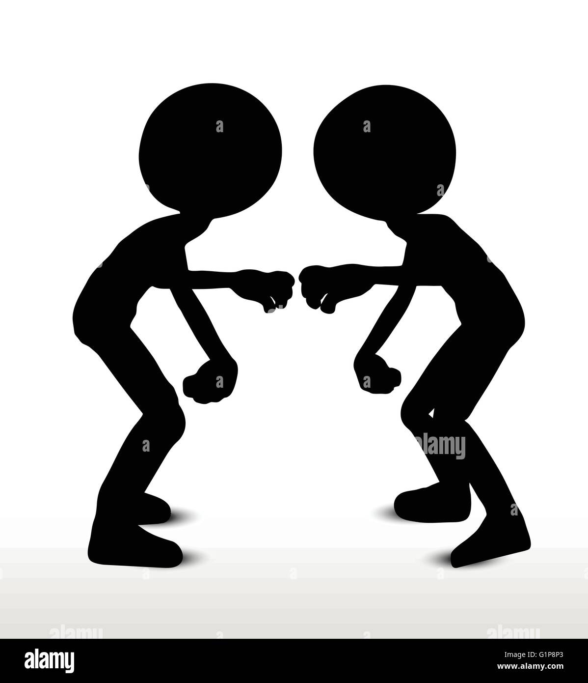 3d man silhouette, isolated on white background, congratulate Stock ...