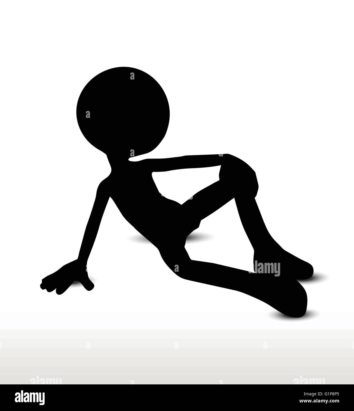 Crawling Man Silhouette