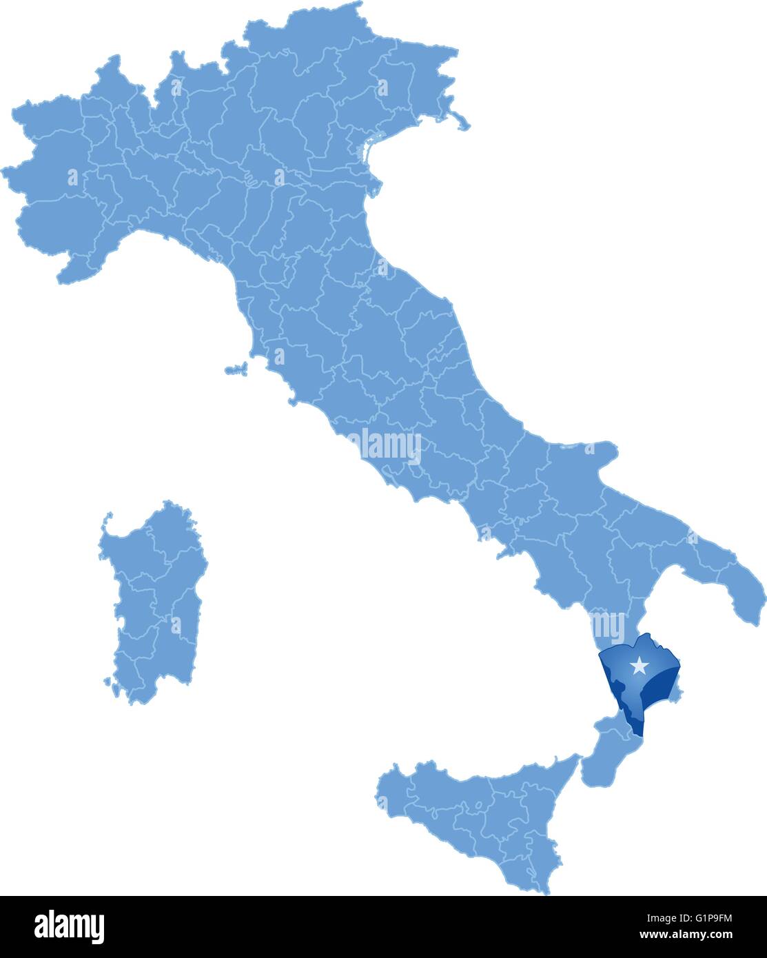 Map of catanzaro hi-res stock photography and images - Alamy