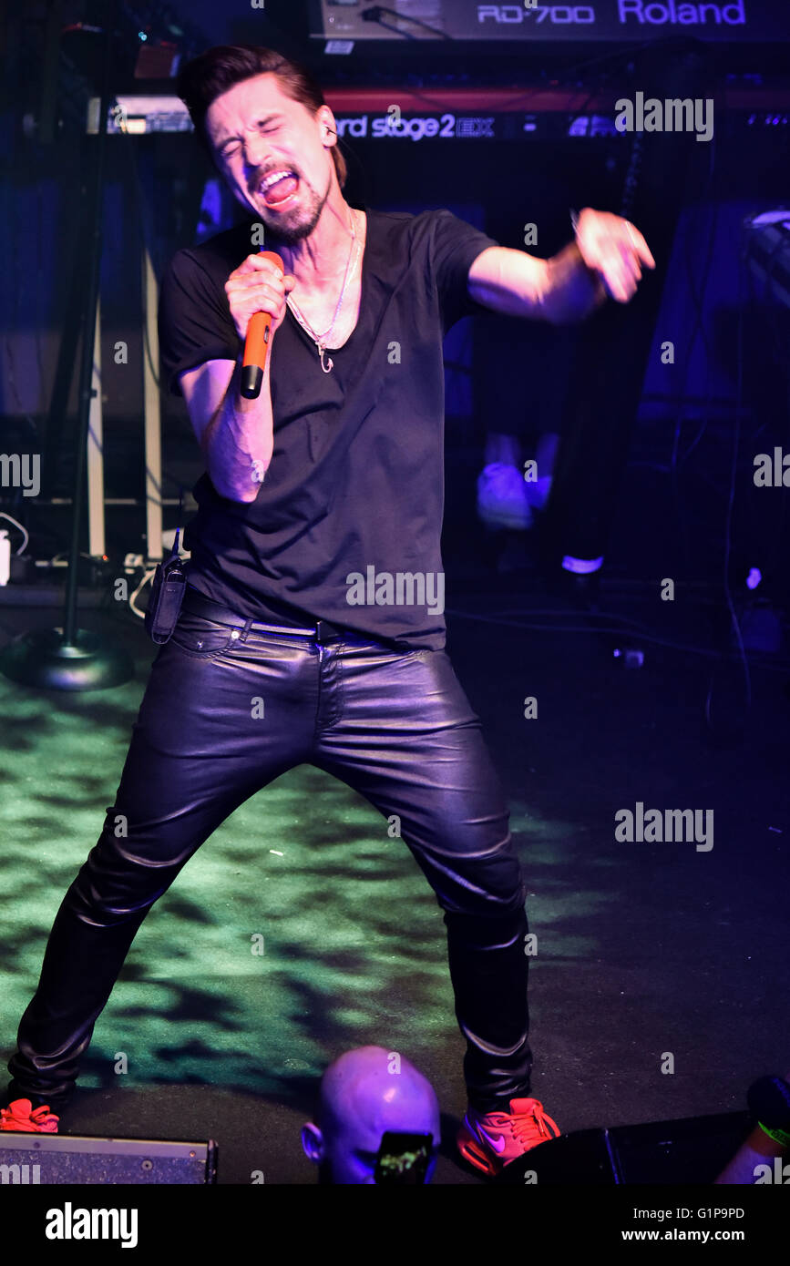 Russian singer Dima Bilan performs on the stage during his American ...