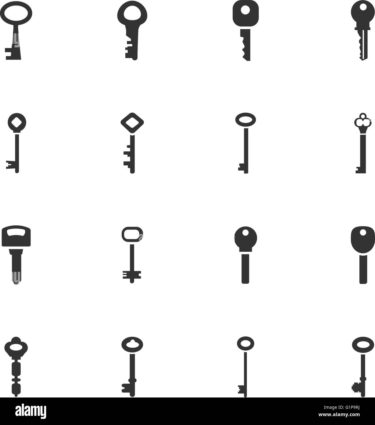 Lock and Key icons set Stock Vector Image & Art - Alamy