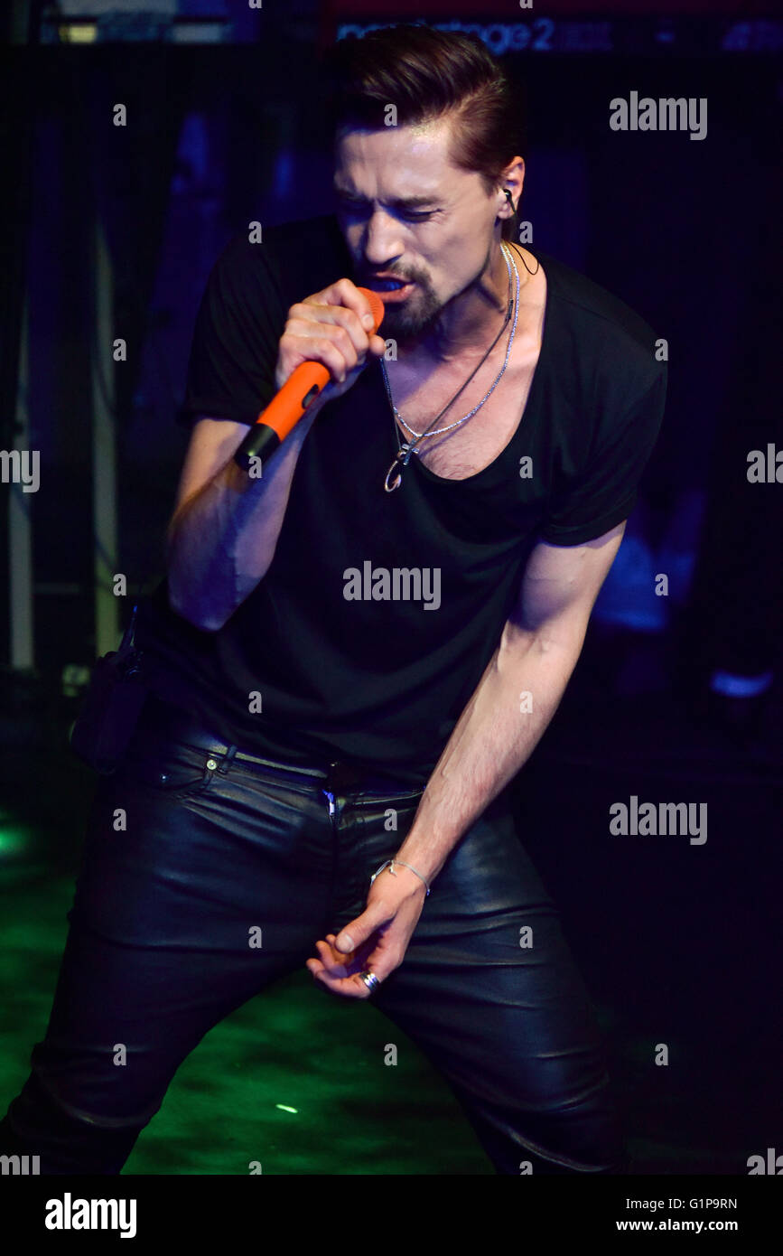 Russian singer Dima Bilan performs on the stage during his American ...