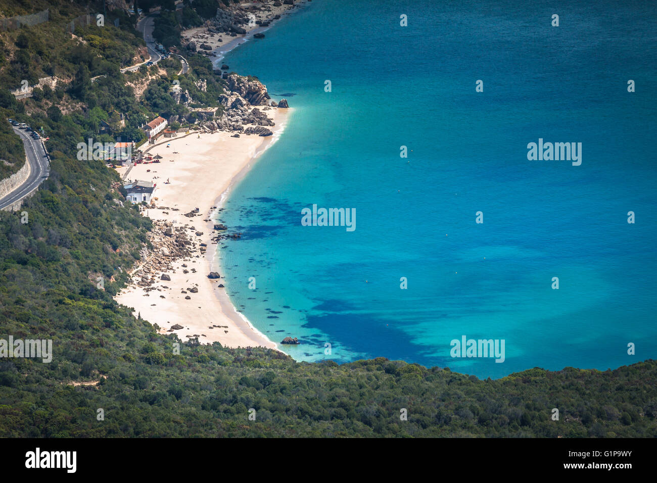 Beautiful landscape view of the National Park Arrabida in Setubal ...