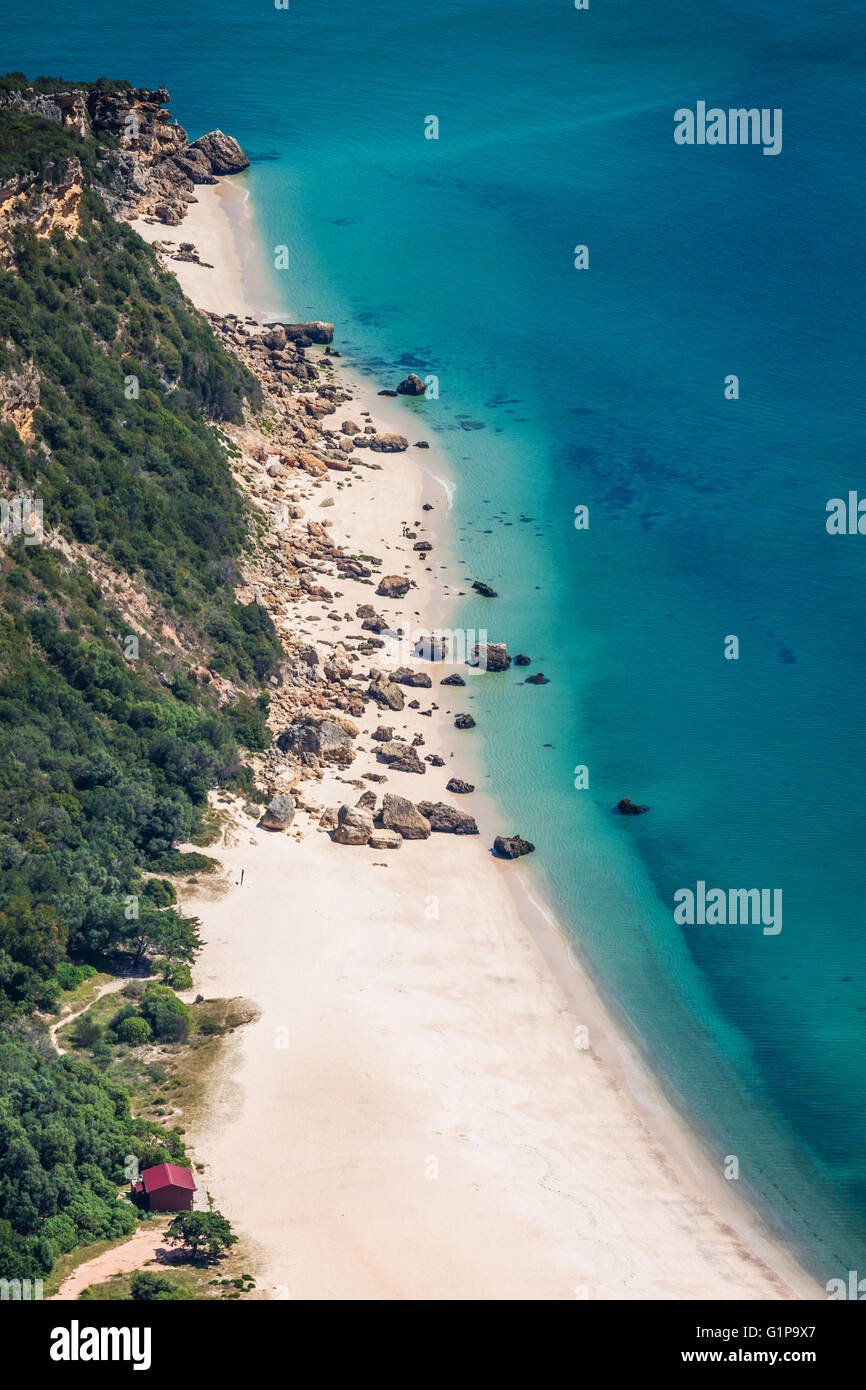 beach bay in Portinho da Arrabida, Portugal Stock Photo - Alamy