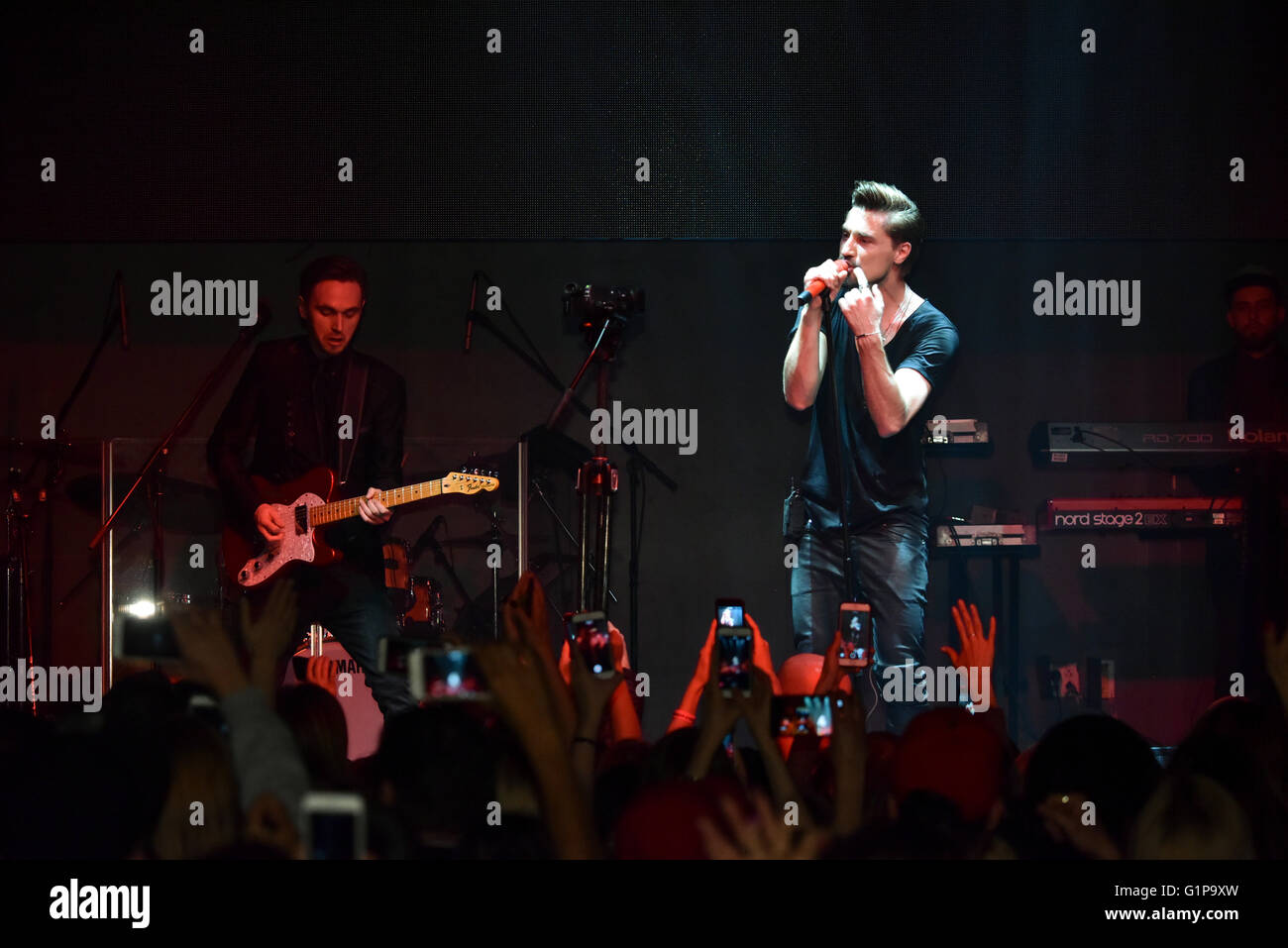 Russian singer Dima Bilan performs on the stage during his American ...