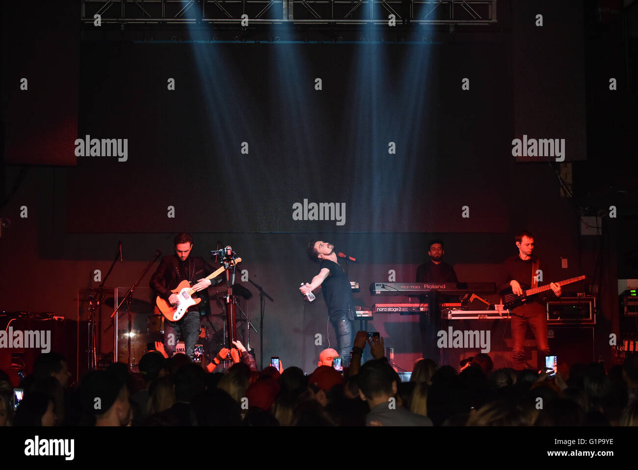Russian singer Dima Bilan performs on the stage during his American ...