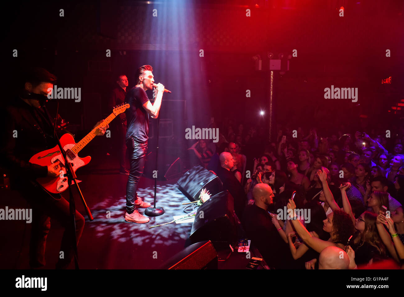 Russian singer Dima Bilan performs on the stage during his American ...