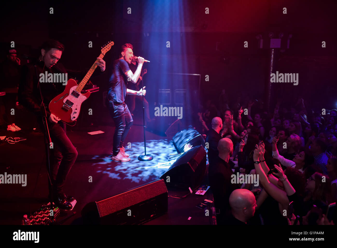 Russian singer Dima Bilan performs on the stage during his American ...