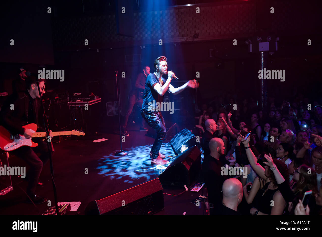 Russian singer Dima Bilan performs on the stage during his American ...