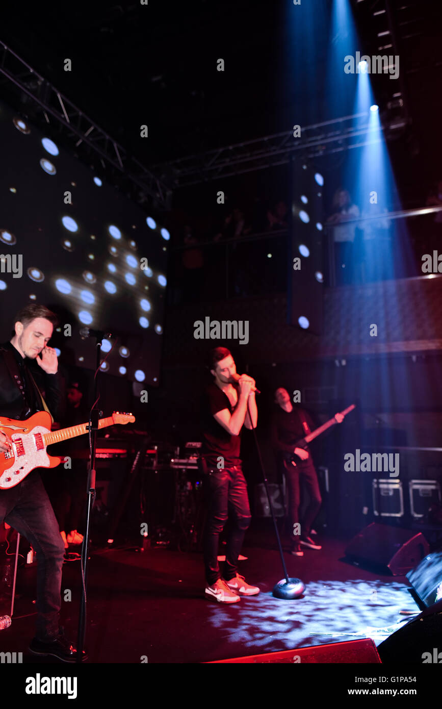 Russian singer Dima Bilan performs on the stage during his American ...