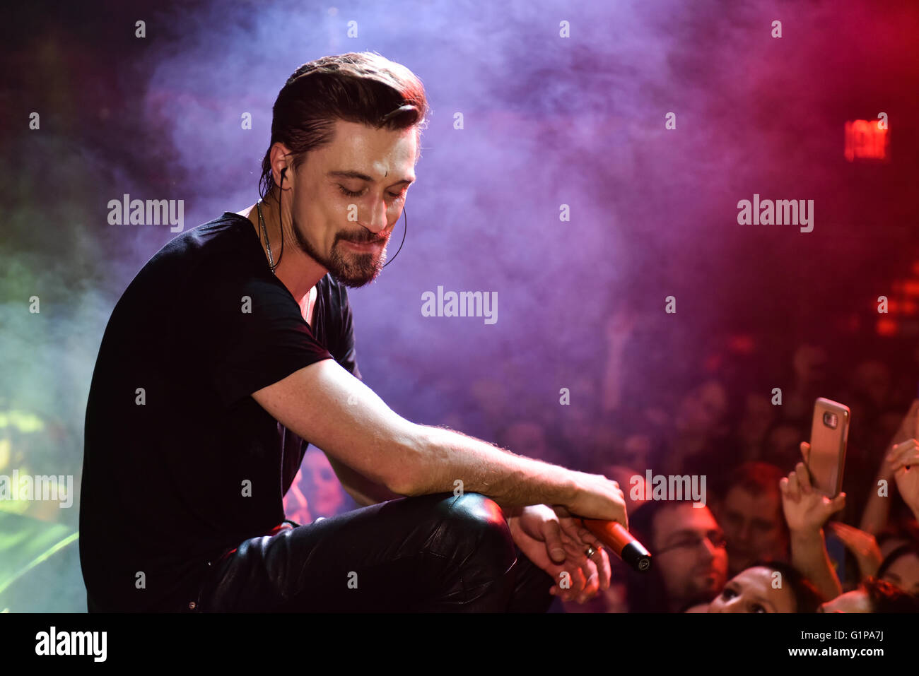 Russian singer Dima Bilan performs on the stage during his American ...