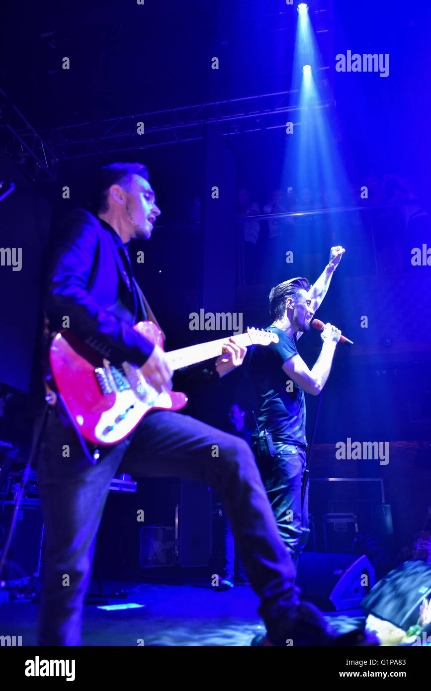 Russian singer Dima Bilan performs on the stage during his American ...