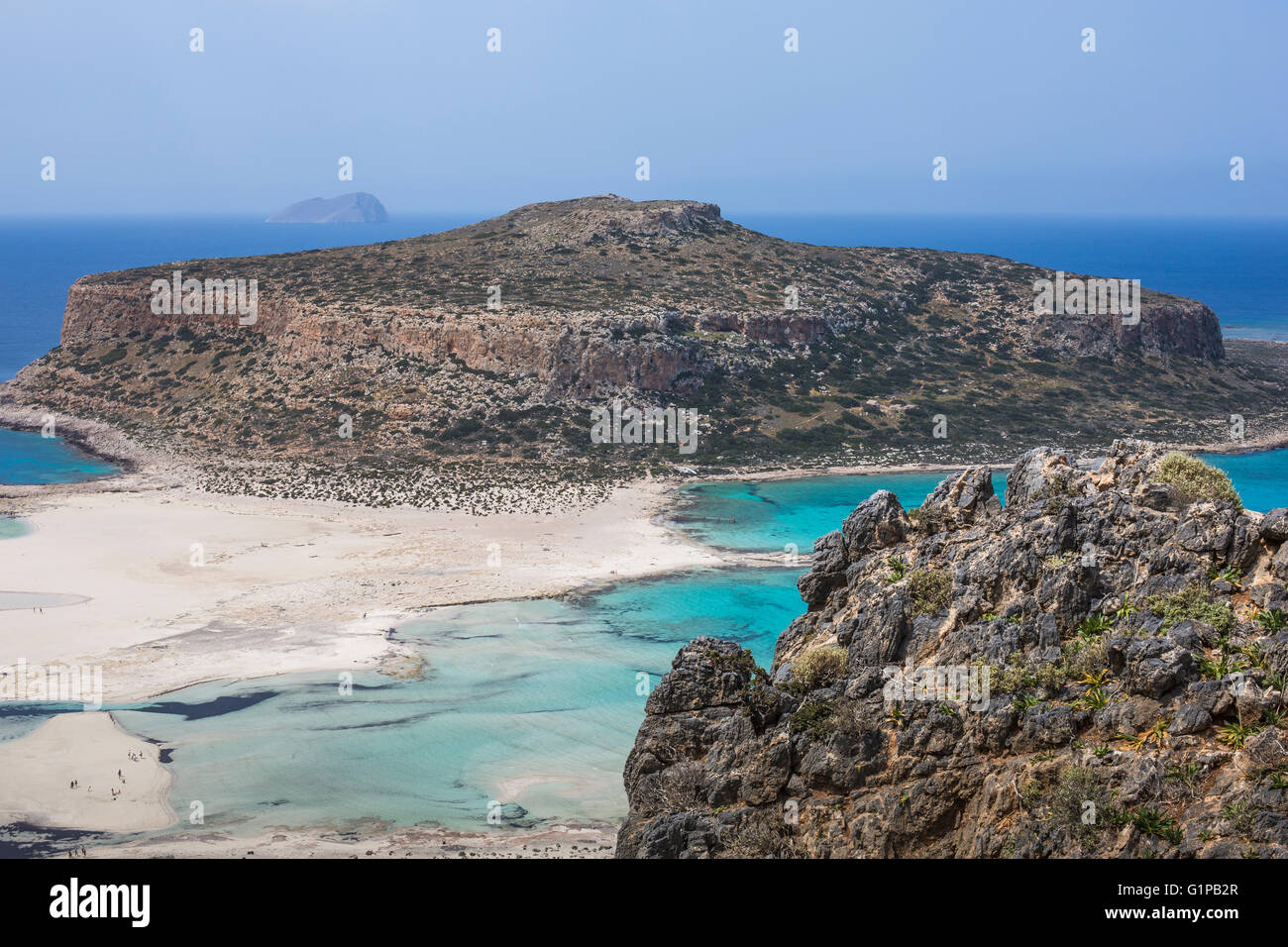 Balos bay at Crete island in Greece. Area of Gramvousa Stock Photo - Alamy