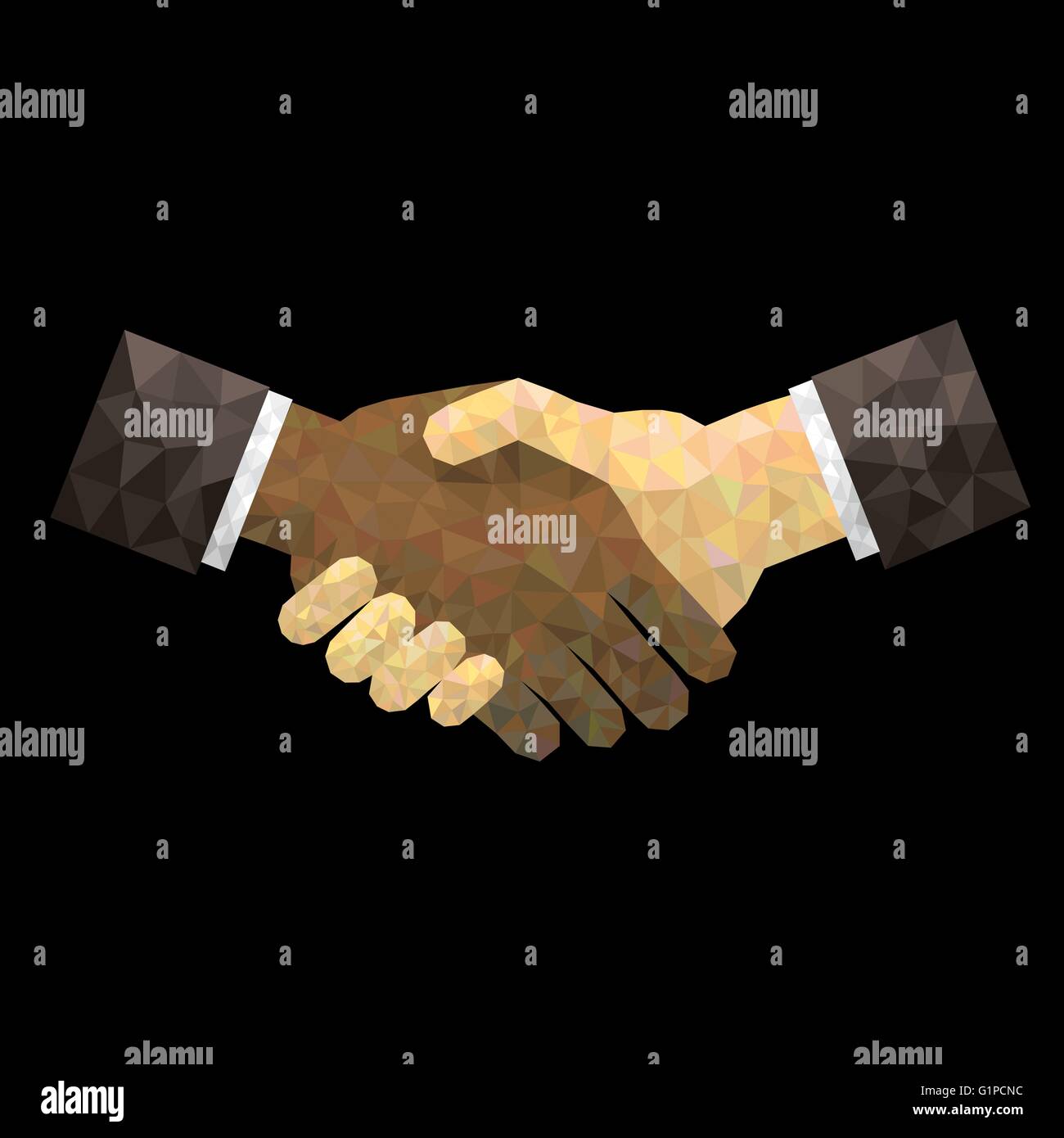 Abstract geometric polygon handshake Stock Vector Image & Art - Alamy