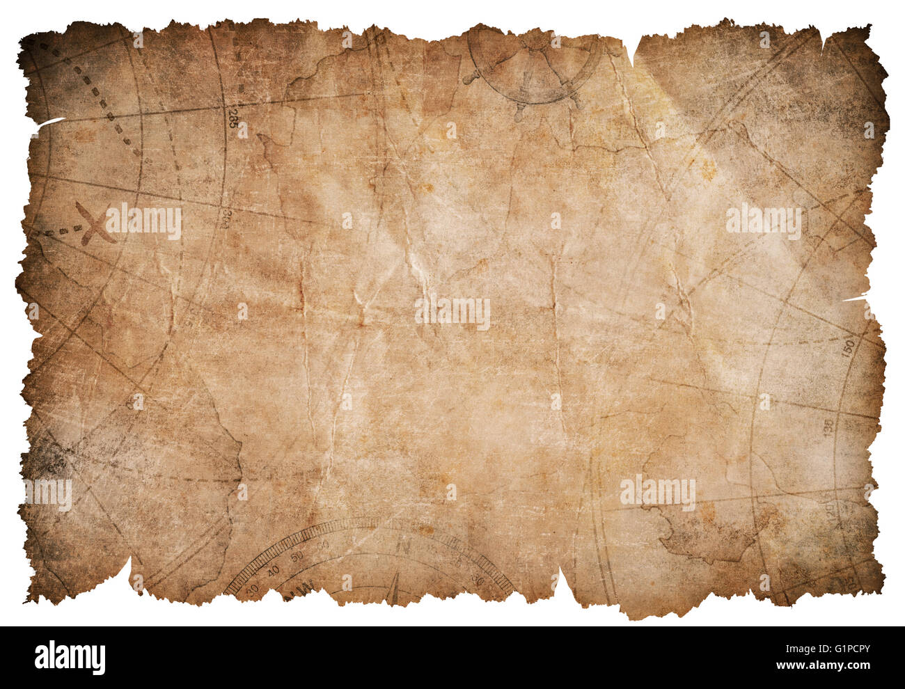 Pirate blank map with treasure hi-res stock photography and images - Alamy