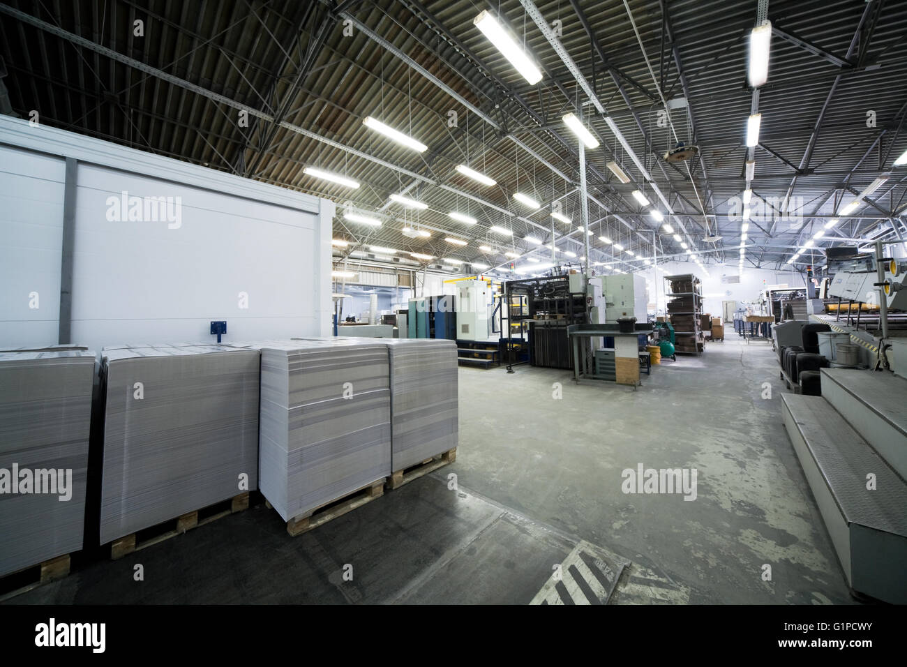 a large shop in a modern printing plant Stock Photo - Alamy