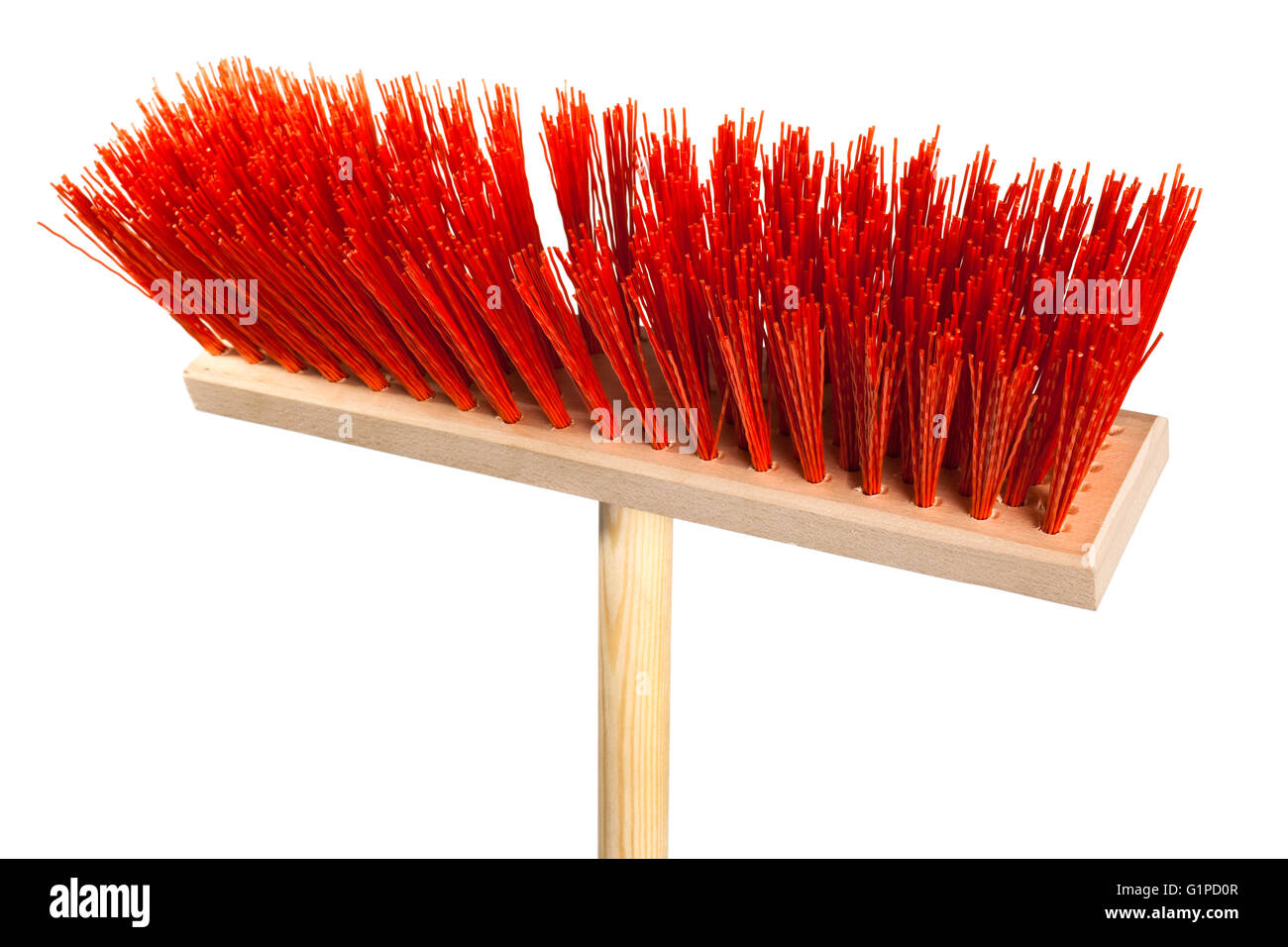 Beautiful red mop on a white background Stock Photo - Alamy