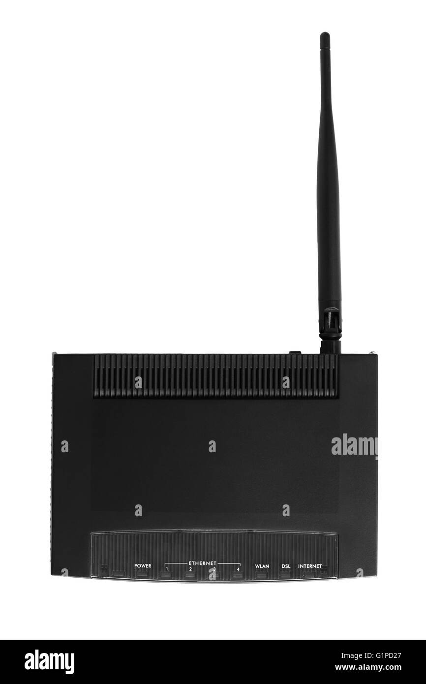 Modern new modem on a white background Stock Photo - Alamy