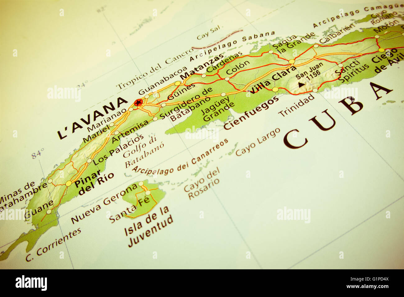 Geographical view of Cuba Stock Photo - Alamy