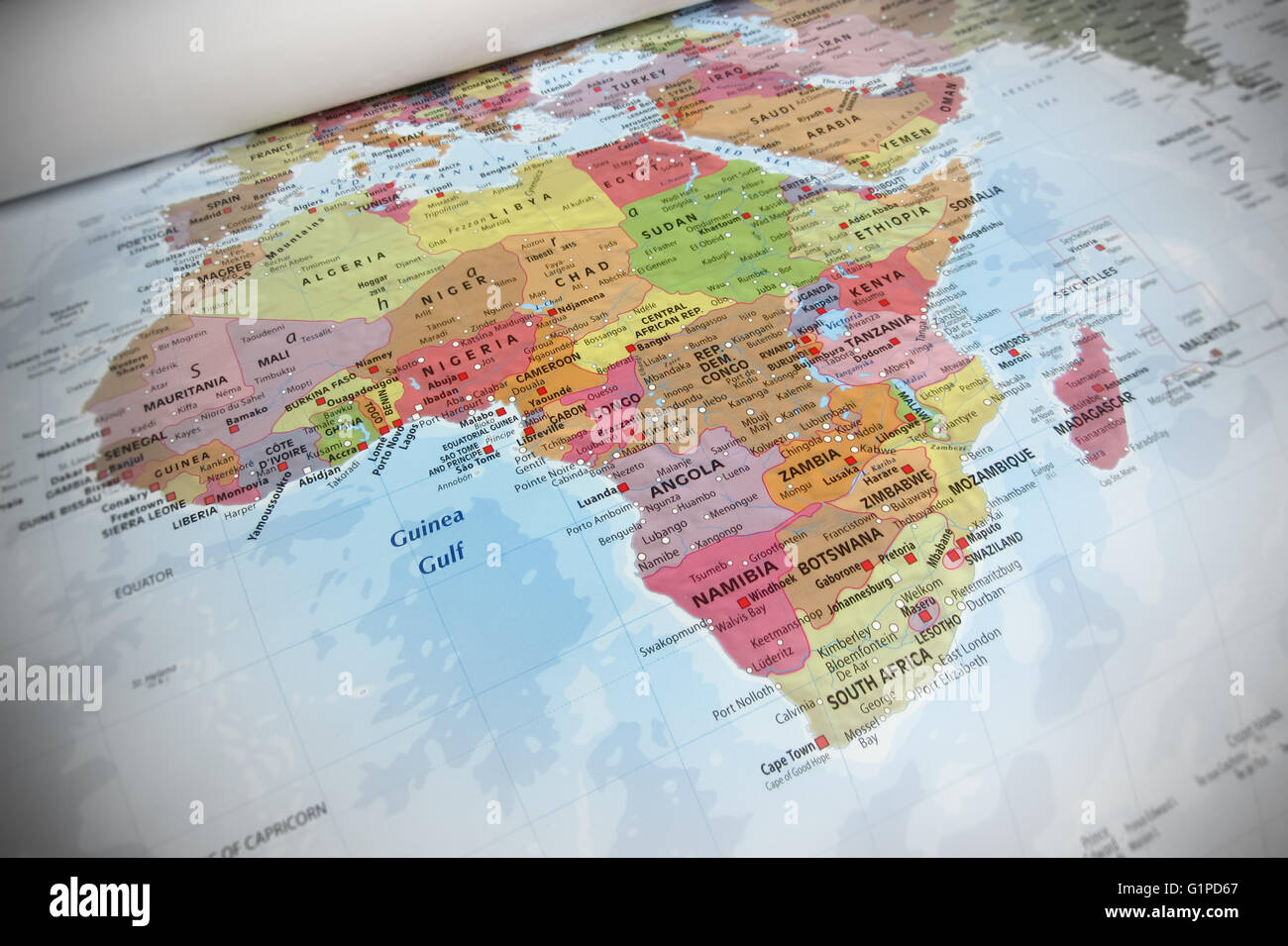 Africa geographical view Stock Photo - Alamy