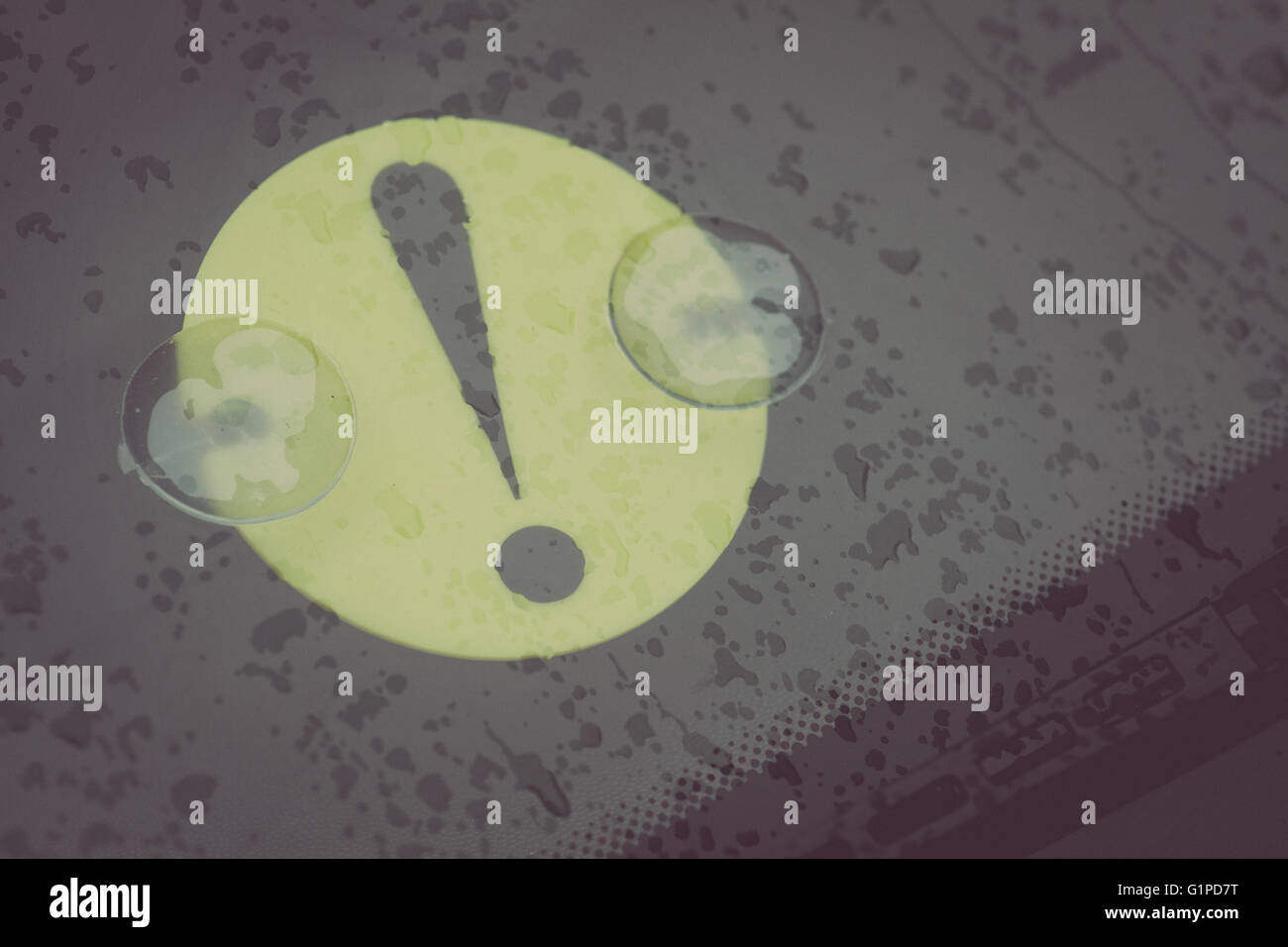 Color image of a beginner driver sign stuck on a car's windshield Stock ...