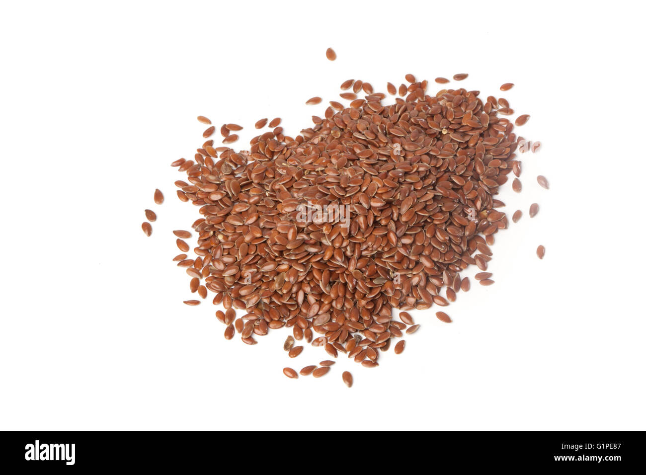 Flax seed or linseed , isolated on white background Stock Photo - Alamy
