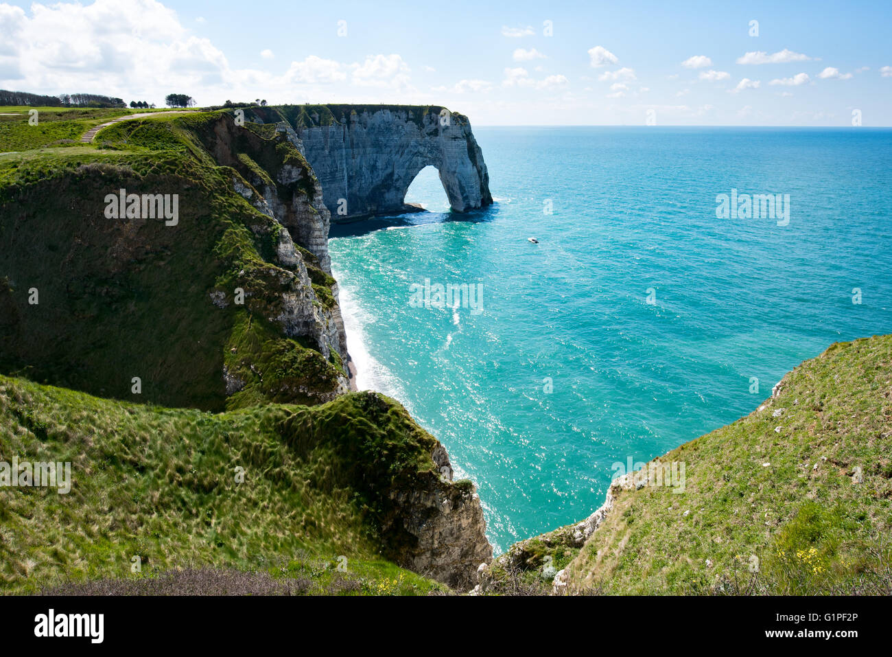 Manneport arch, Alabaster Coast, Normandy Stock Photo - Alamy