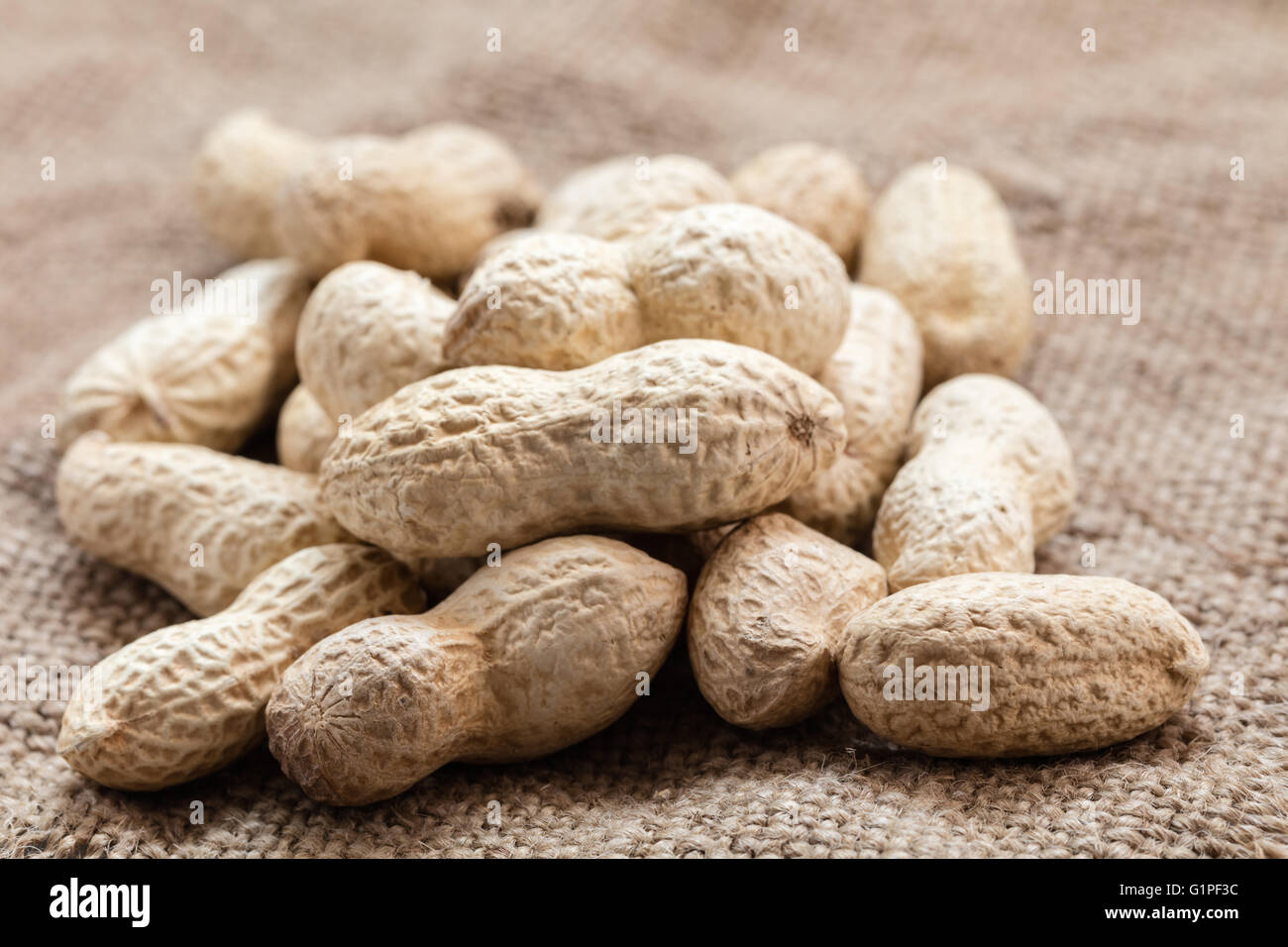 groundnut in the skin close-up on vintage background Stock Photo - Alamy