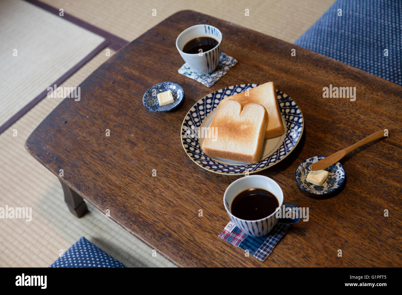 Toast on the desk Stock Photo - Alamy
