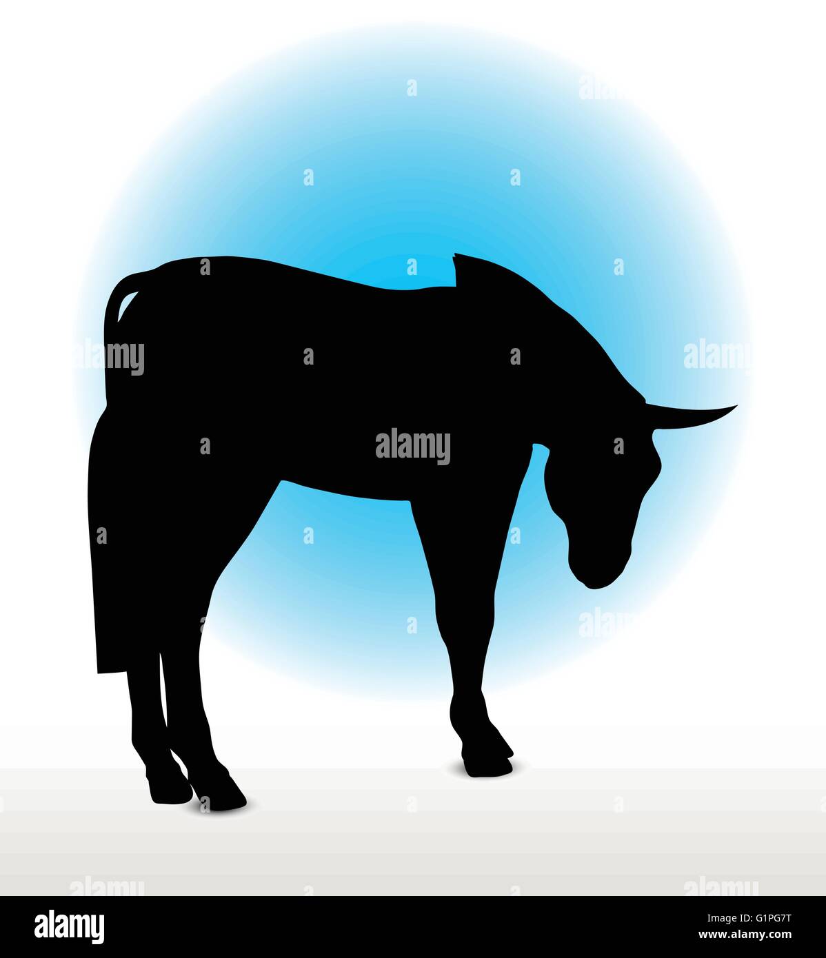 Vector Image, donkey silhouette, in look down pose, isolated on white ...
