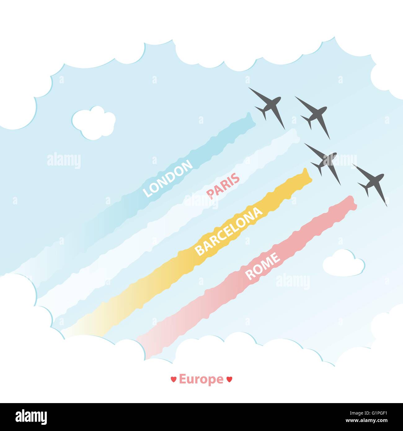 Sun country airplane Stock Vector Images - Alamy