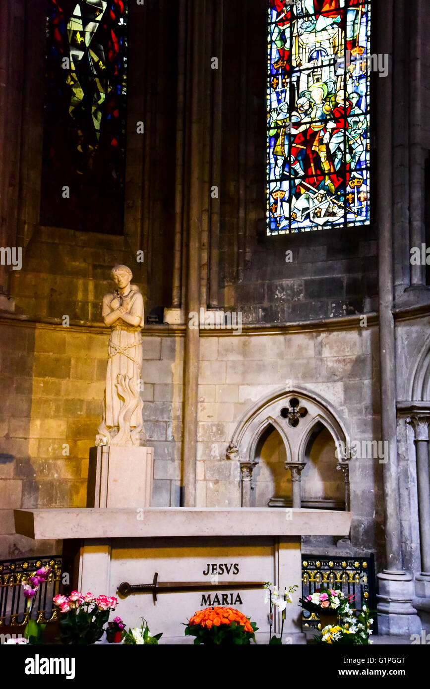 Joan of Arc chapel, Rouen Cathedral, Normandy, France Stock Photo - Alamy