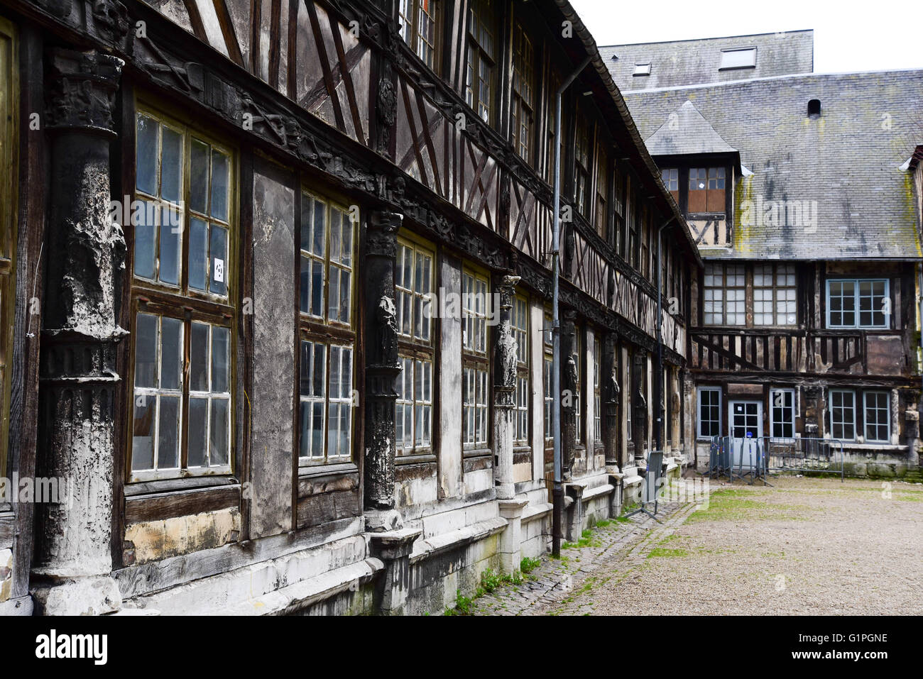 Aitre Saint Maclou, plague cemetery, Rouen Stock Photo - Alamy